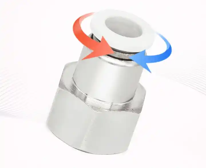 PCF Series Pneumatic Female Thread Straight Adapter Pipe Brass ...